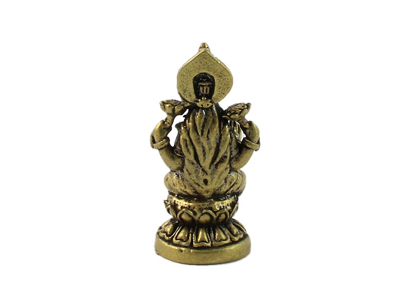 Kleine Mini Laxmi Statue sitzend mit Abhaya Mudra 3 cm